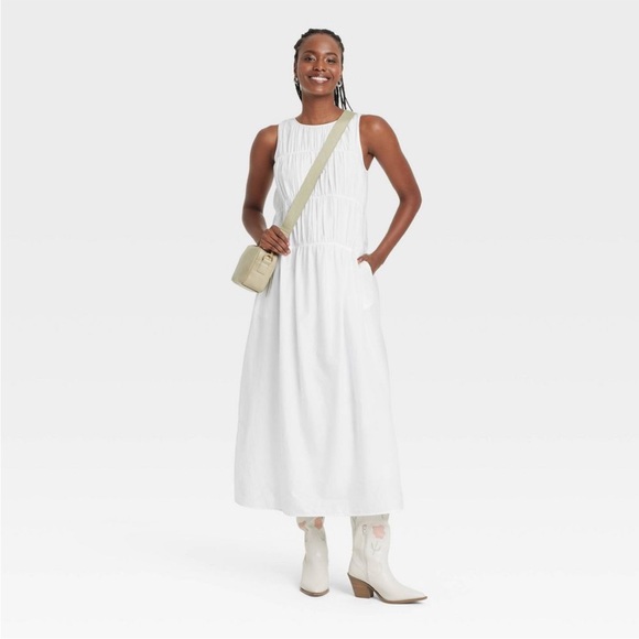 Universal Thread | Dresses | Universal Thread White Sleeveless Sundress ...